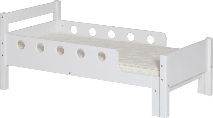 Bílá dětská nastavitelná postel Flexa White Junior, 70 x 140/190 cm