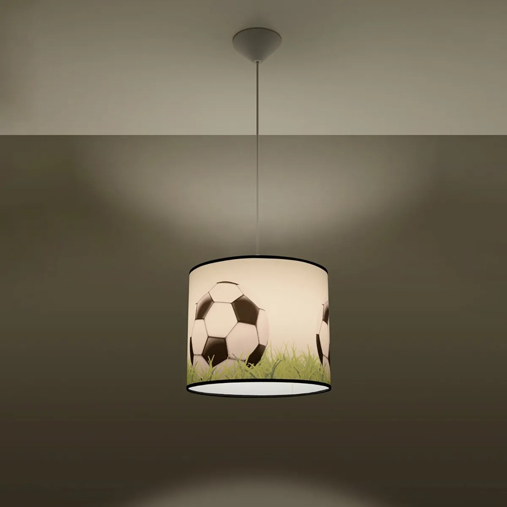 Dětské závěsné svítidlo Ball C, 1x plastové stínítko se vzorem, (fi 30cm)