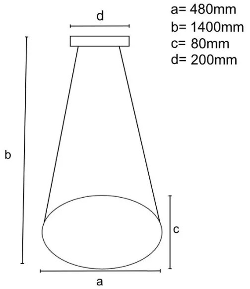 LED Stmívatelný lustr na lanku LED/65W/230V 3000-6500K zlatá + dálkové ovládání