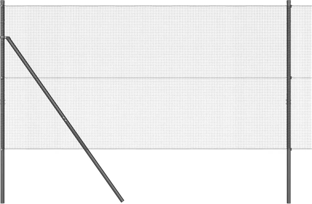 Zemní upevnění svařované drátěné ploty 25 x 1,4 m Šedá Síťovina 3351851