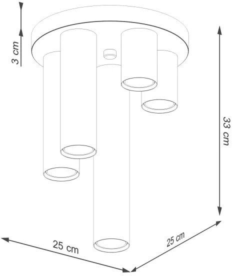 Sollux SL.1465 - Bodové svítidlo LAGOS 5xGU10/10W/230V bílá