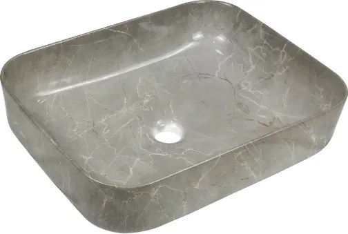 Invena Florina, keramické umyvadlo 51x40x13 cm, imitace kamene, INV-CE-40-705-C