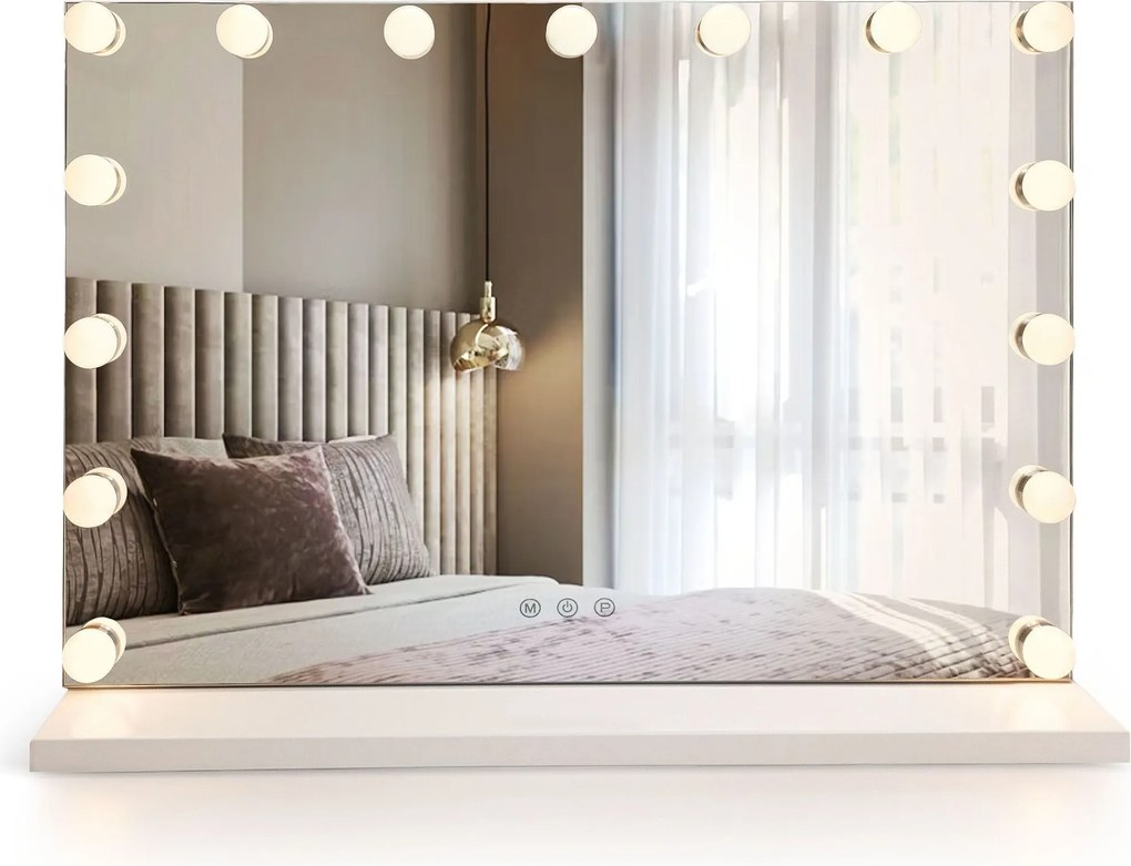 Rea Rea, Zrcadlo LED HOLLYWOOD White 80x60, HOM-12013
