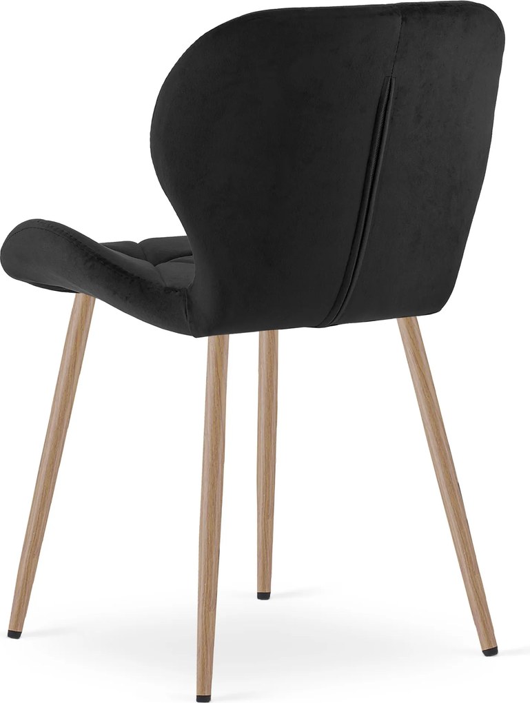 Jídelní židle MANGO VELVET, černá