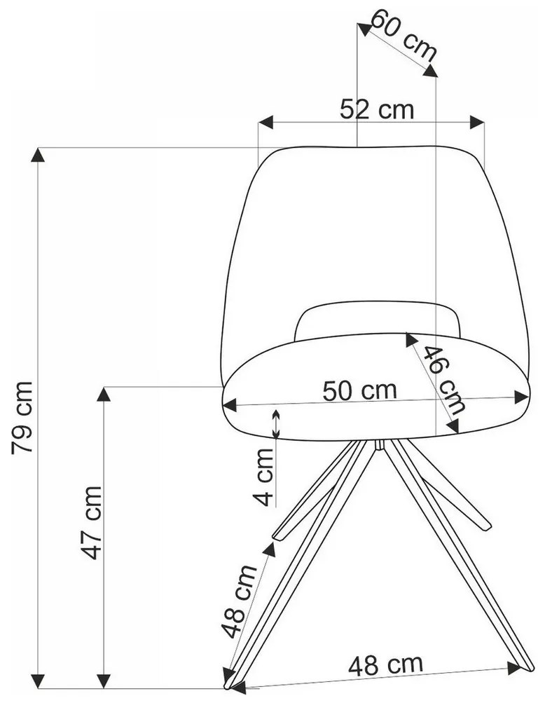 Jídelní židle Freya, šedá