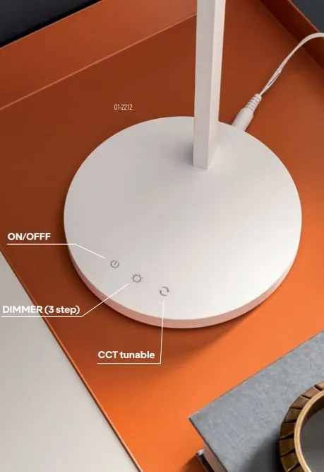 Redo group Redo Omeo, černá lampa na pracovní stůl, 7,5W LED 3000/4500/6500K, tříkrokové stmívání, 43+40cm