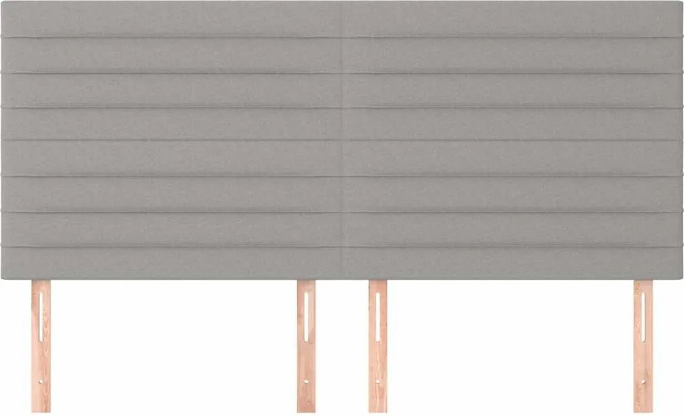 Čelo postele světle šedé 180x5x118/128 cm látkové 3116486