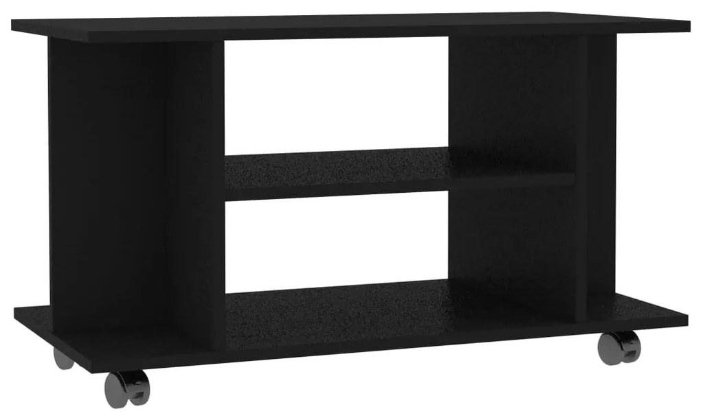 vidaXL TV stolek s kolečky černý 80 x 40 x 45 cm kompozitní dřevo
