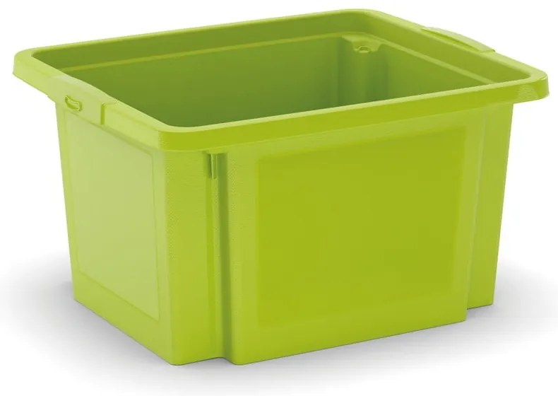 Zelený plastový úložný box 42x35x23 cm H-Box S – KIS