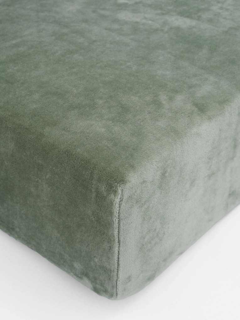 MK Lůžkoviny Prostěradlo mikroplyš Deluxe 180 x 200 cm - olivové