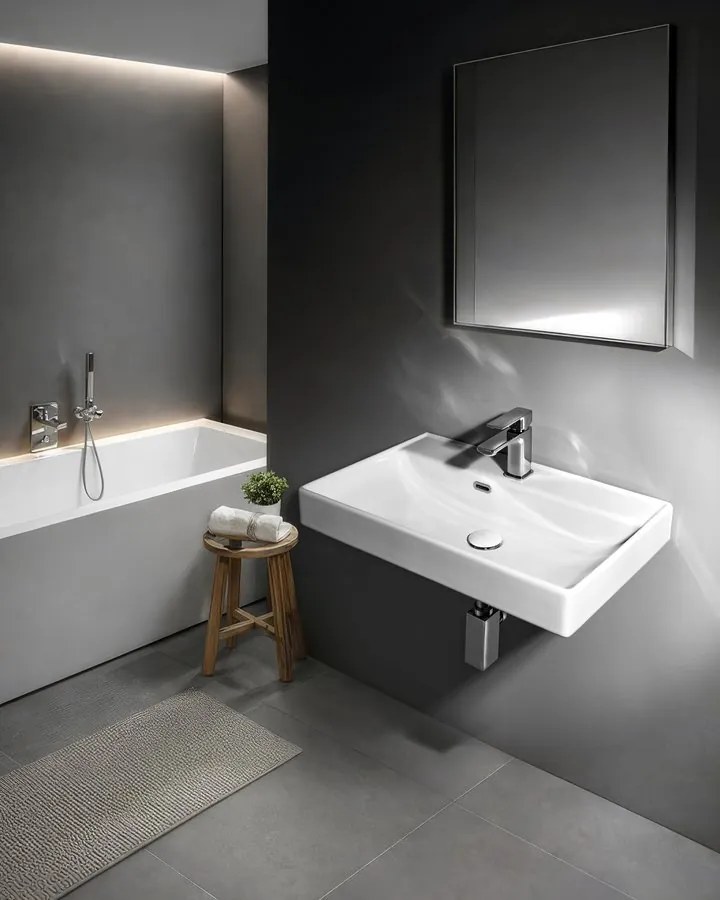 Aqualine Parla umyvadlo obdélníkové 65 x 38 cm s otvorem pro baterii s přepadem karamické bílá 9965