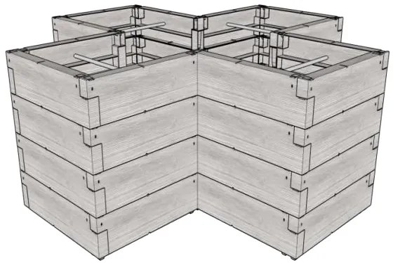 Vyvýšený záhon 185 x 125 cm plast Dekorhome
