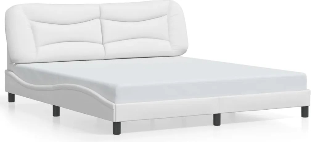 Rám postele s LED bez matrace Hvar bílý 180 x 200 cm 3213949