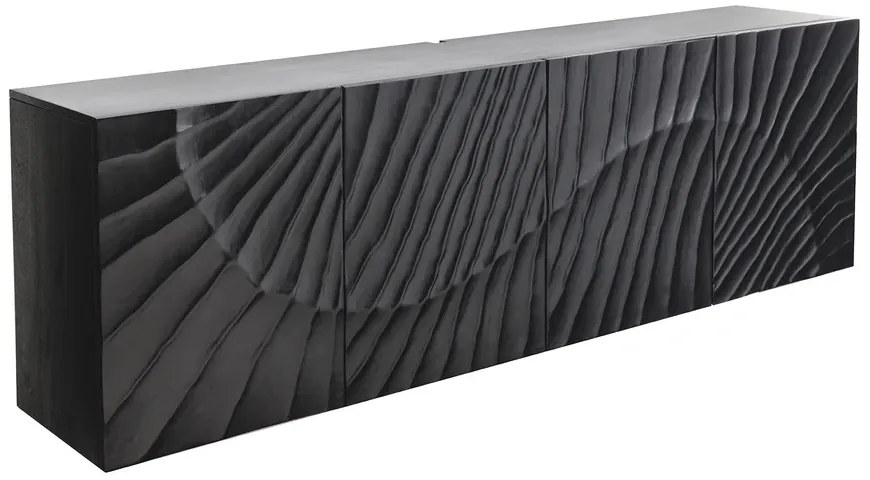 Designová závěsná komoda Shayla 177 cm černé mango