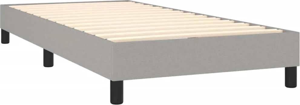 Box spring postel s matrací světle šedá 90x200 cm textil 3140185