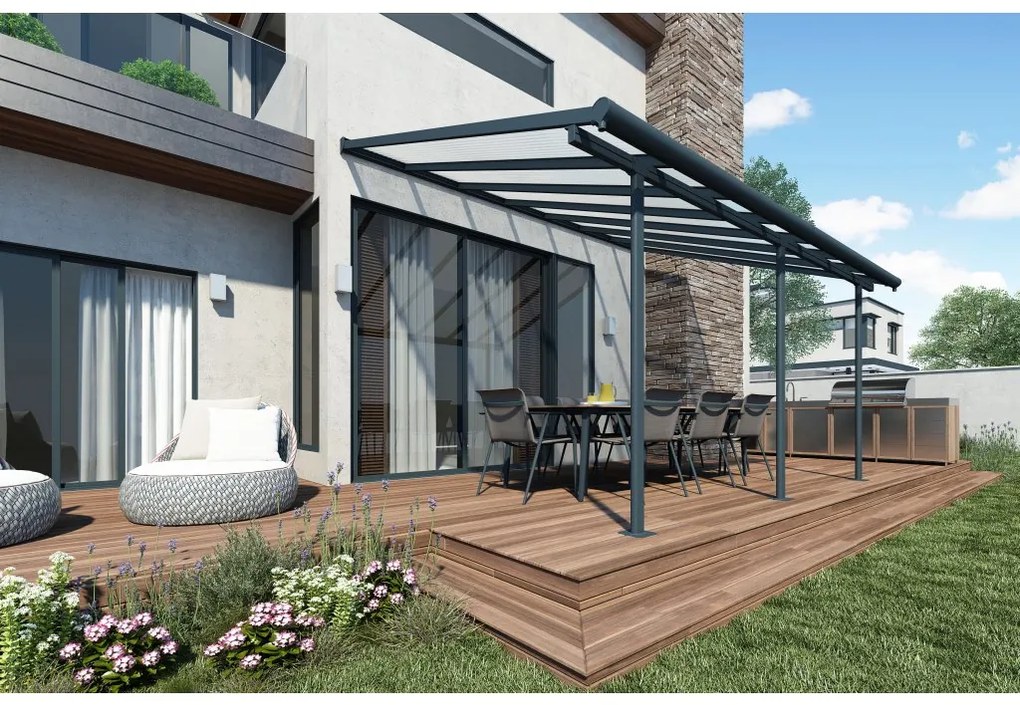 Palram Sierra 4200 šedá 3 x 4,25 - hliníková (montovaná) pergola