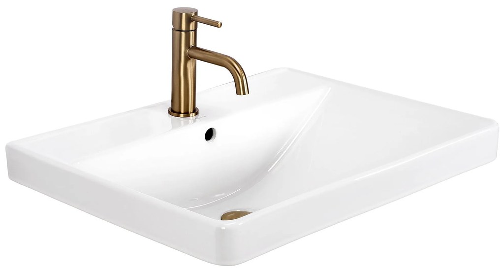 Rea Alisha, zápustné keramické umyvadlo 610x480x195 mm, bílá lesklá, REA-U8424