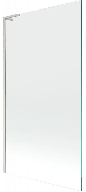 Mexen Next L, 1-křídlová vanová zástěna 100 x 150 cm, transparent, 6mm čiré sklo, profil broušená ocel, 895-100-000-03-00-97