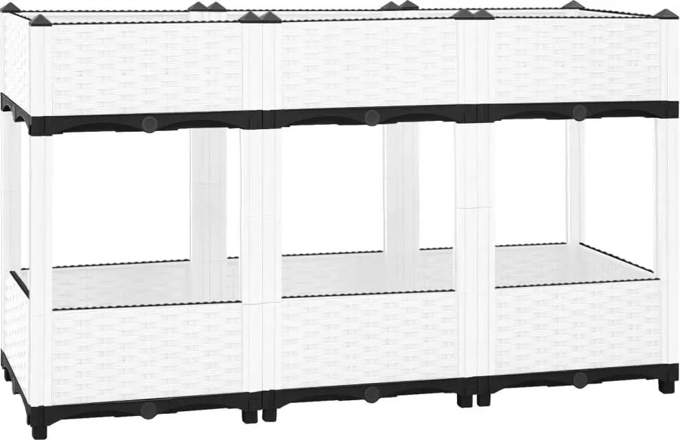 vidaXL Vyvýšený záhon 120 x 40 x 71 cm polypropylen [310407] Barva: Tmavě šedá