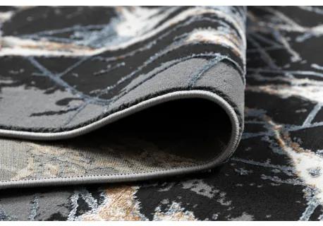 Moderní koberec DE LUXE 622 Abstrakce Strukturální šedá / zlato velikost 140x190 cm | krásné koberce cz