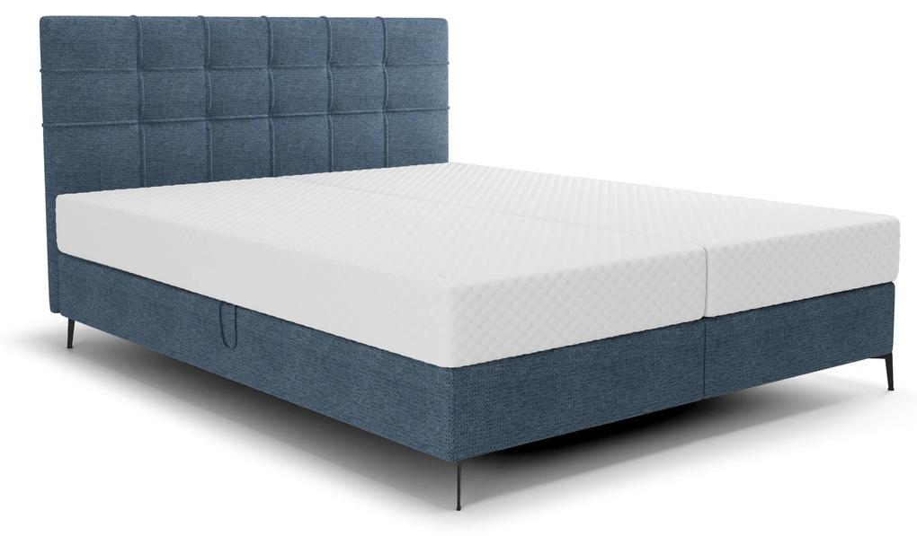 Jednolůžková postel 120 cm Infernus Comfort (modrá) (s roštem, s úl. prostorem). 1082360