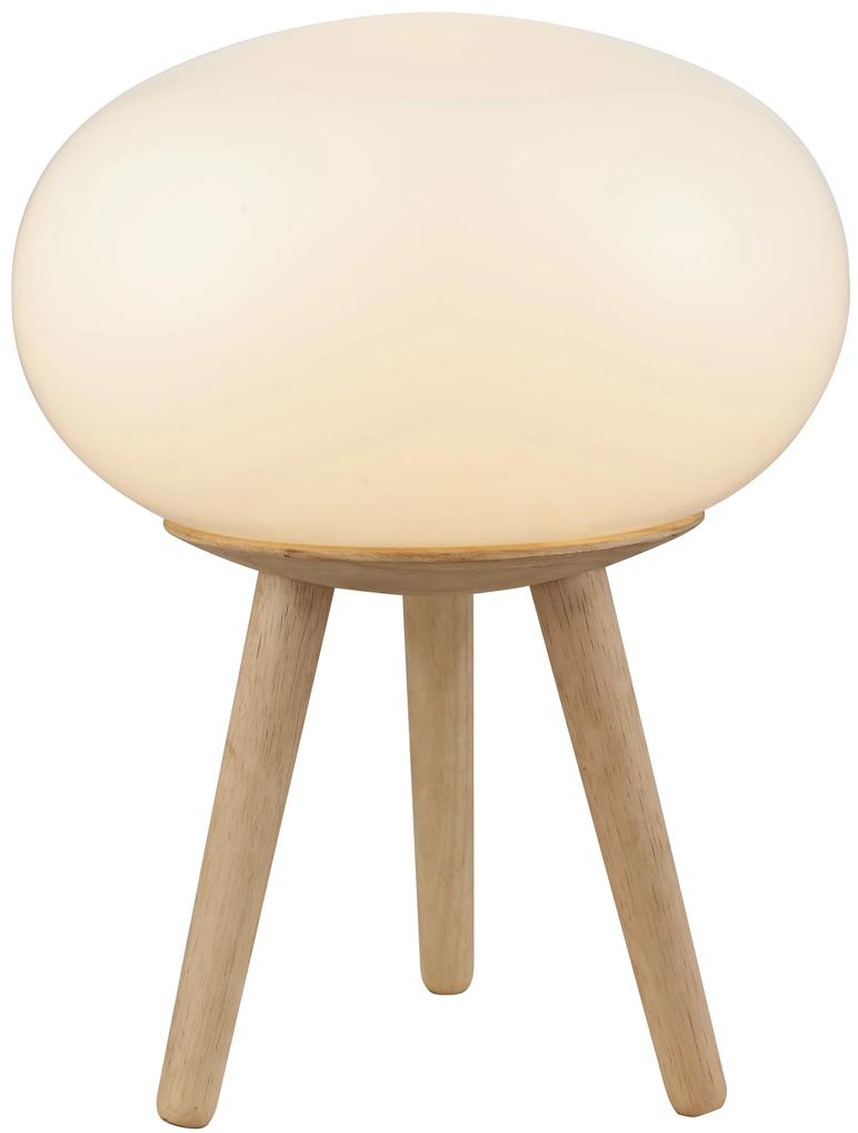 Stolní lampa Happy Globe bílá, světle hnědá Rozměry: Ø 27 cm, výška 35 cm