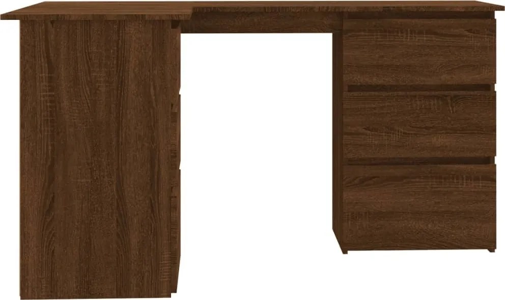 vidaXL Rohový psací stůl 145 x 100 x 76 cm dřevotříska [801092] Barva: Bílá