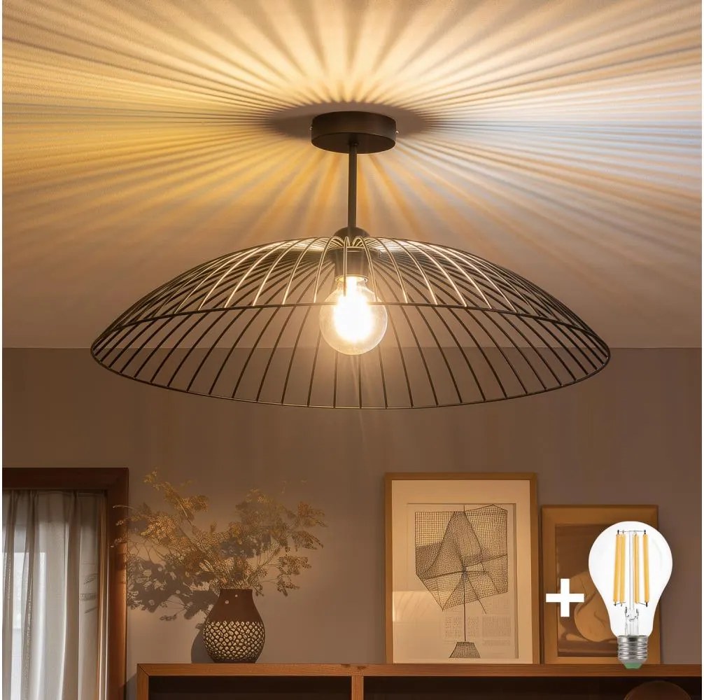 BRILAGI - LED Přisazený lustr CERIA WIRE 1xE27/60W/230V pr. 60 cm černá