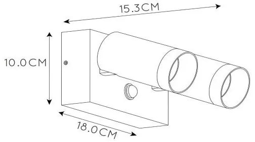 Lucide 09831/02/30 - Venkovní svítidlo se senzorem TAYLOR 2xGU10/50W/230V IP54