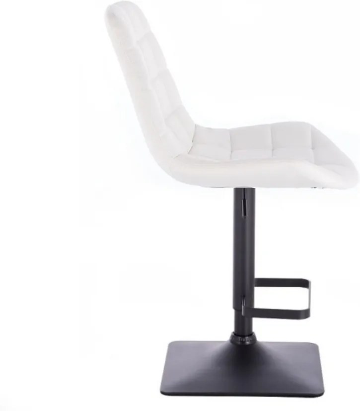 LuxuryForm Barová židle PARIS na černé podstavě - bílá