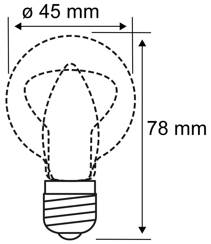 Paulmann 28712 LED žárovka, 4,7W E14 2500K zlatá, výška 7,8cm, stmívatelná