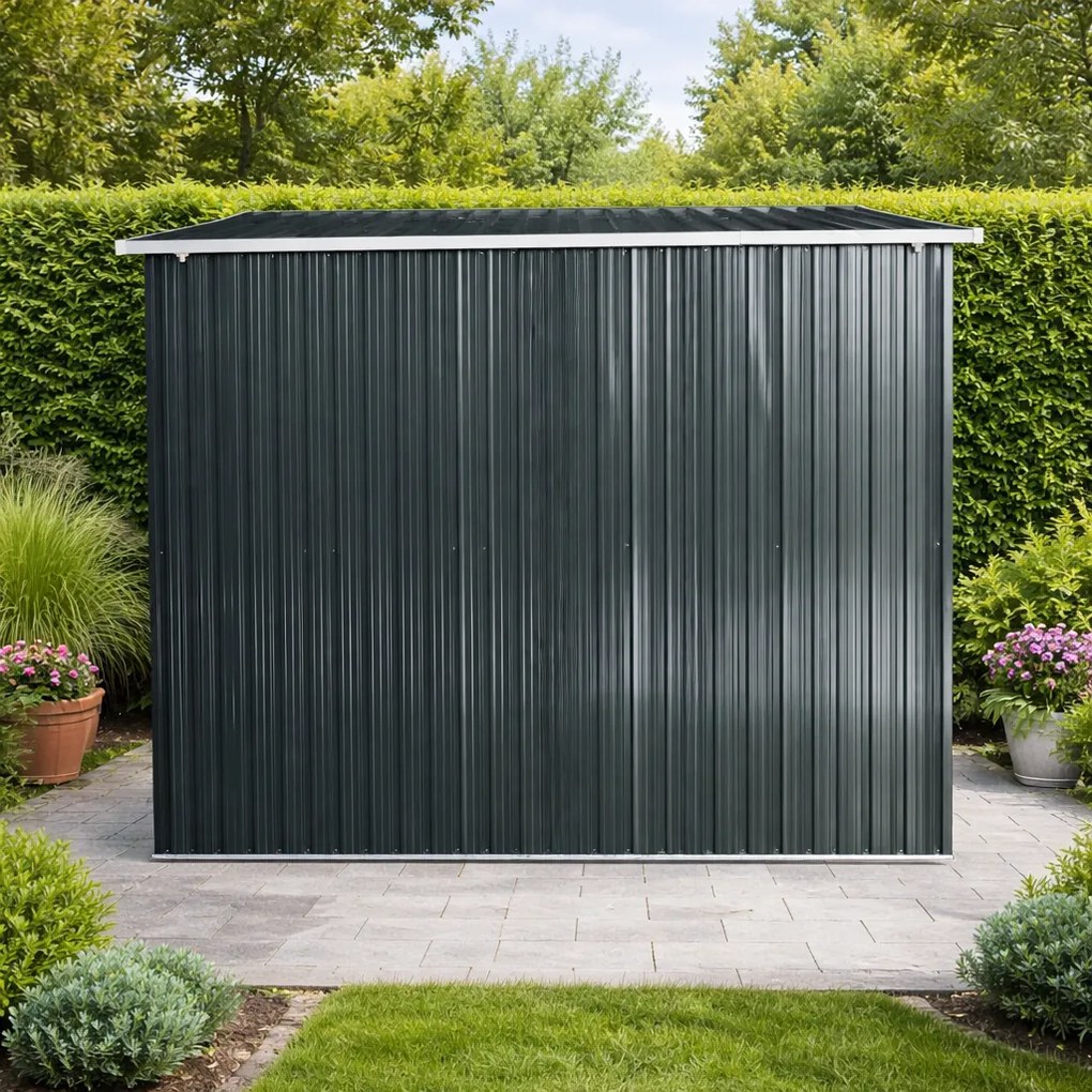 Zahradní domek BestBerg ZD-808AW / 5,6 m² / 236 × 238 × 203 cm / antracit/bílá