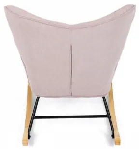 Houpací křeslo růžové dřevěné nohy masiv AK-371 PINK2