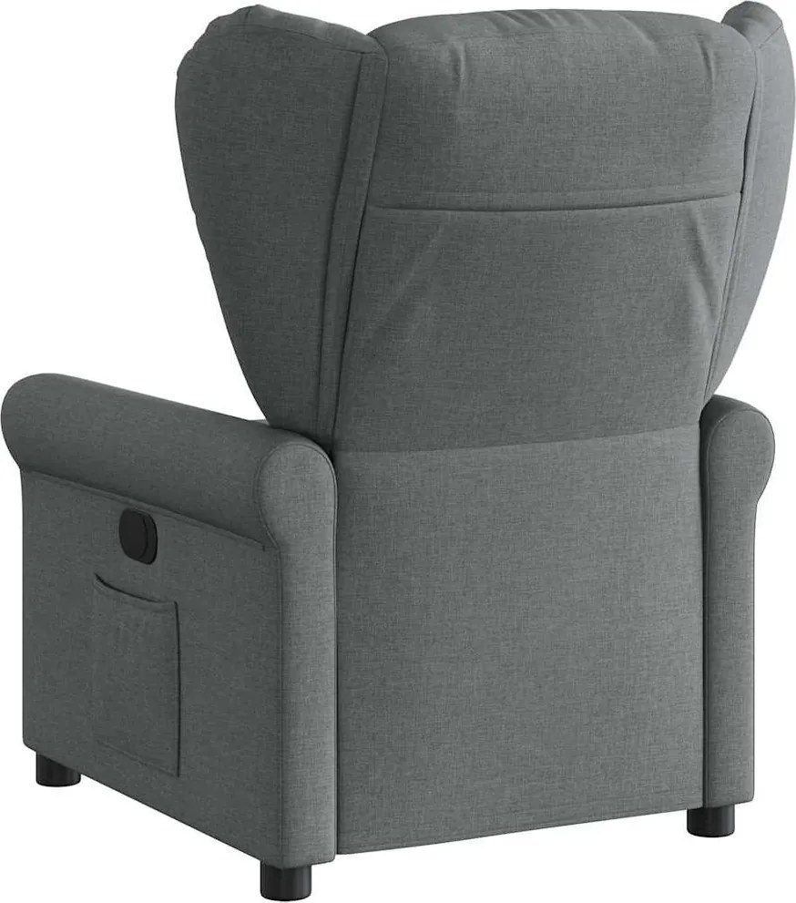 Elektrické polohovací křeslo tmavě šedé textil 3303355
