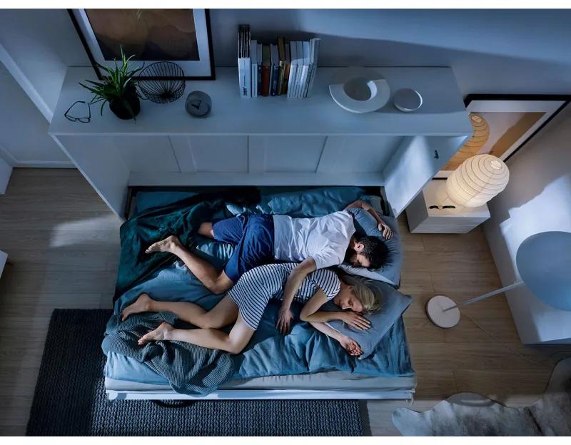Sklápěcí postel Concept Pro II, Rozměr postele: 140x200, Barva: bílá / bílý lesk