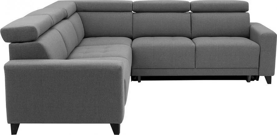 Casarredo - Komfort nábytek Rohová sedací souprava BRIANA rozkládací s úložným prostorem, pravá, látky A1 | potah: lena 90,barva: N4 ořech