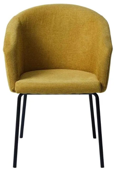 Designová jídelní židle Paulina hořčicová