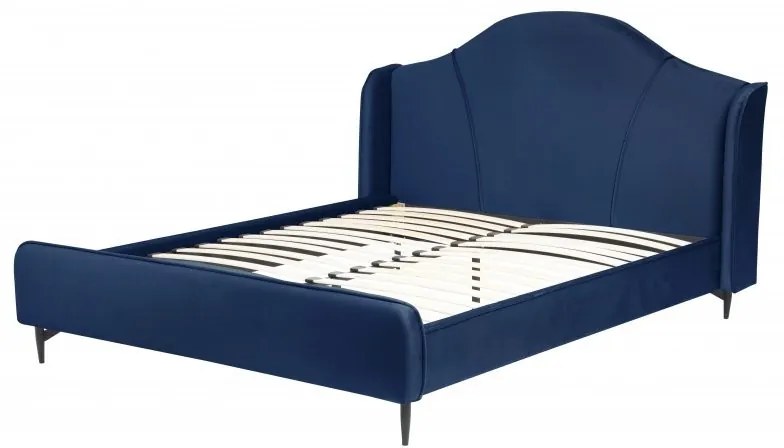Čalouněná postel Sunrest 160x200 cm tmavě modrá