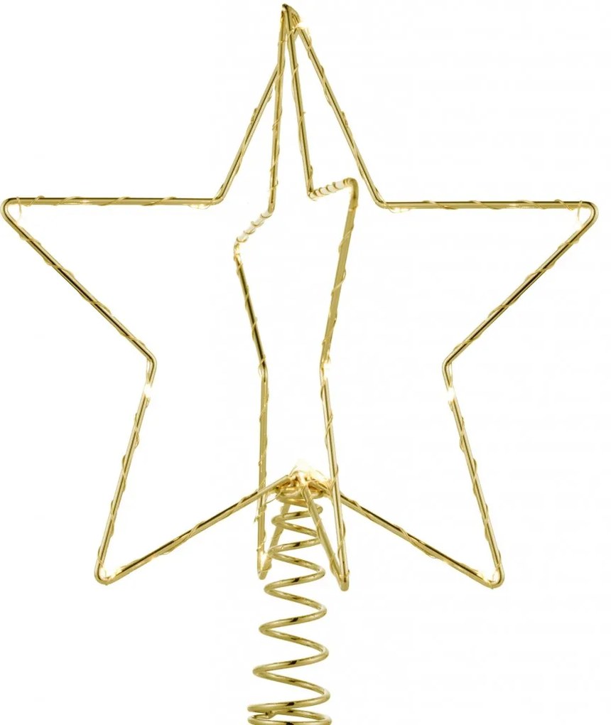 Sirius Sirius LED dekorace na vršek vánočního stromku Christina Gold (30 LED světel)