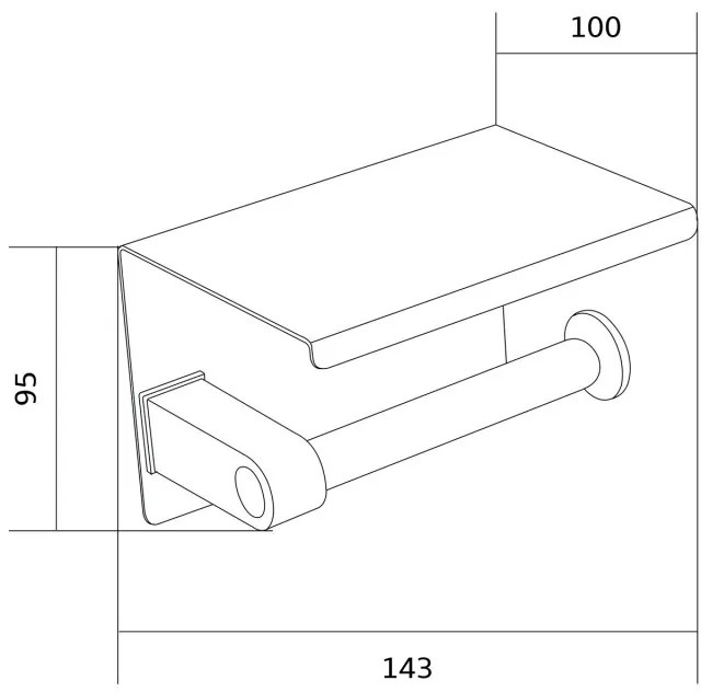 Mexen příslušenství, držák na wc papír, černý, 701197-70