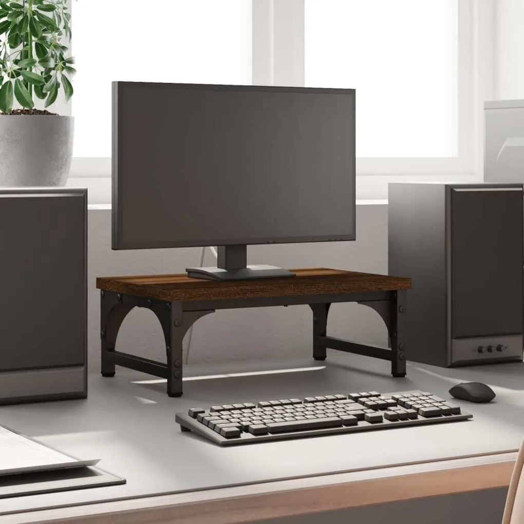 vidaXL Stojan na monitor 37 x 23 x 14 cm kompozitní dřevo [833998] Barva: kouřový dub