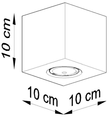 Sollux SL.0493 - Bodové svítidlo QUAD 1xGU10/10W/230V dřevo