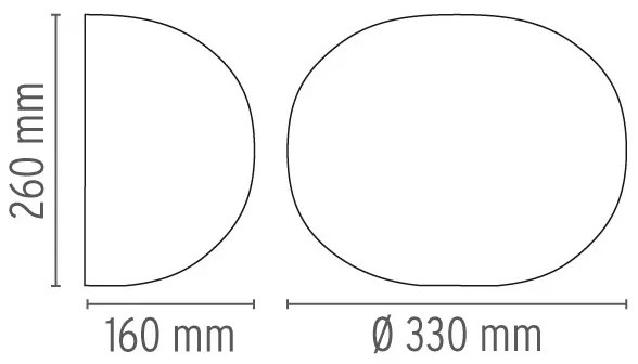 Flos Glo-Ball W, nástěnné svítidlo z triplexového skla, 1x70W E27, šířka 33cm