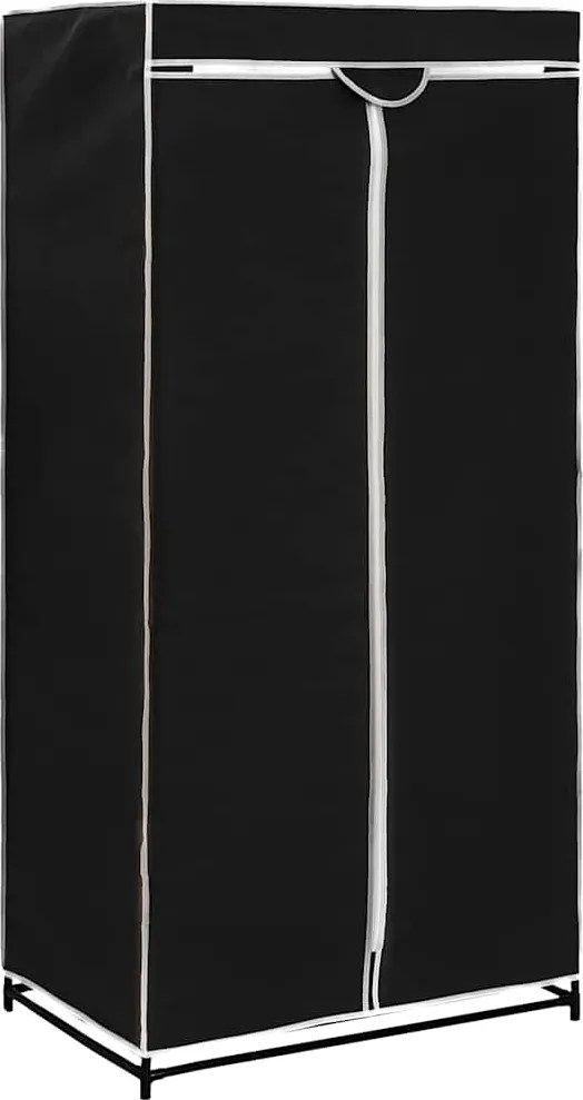 Šatní skříně 2 ks černé 75 x 50 x 160 cm 282441