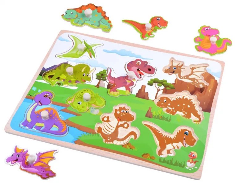 ZA3595 DR Dřevěné puzzle Dinománia