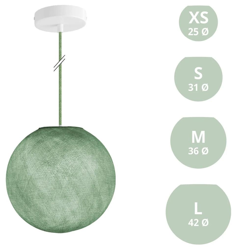 creative cables Závěsná lampa se stínidlem koule z PE vlákna, polyester Barva: Zelená, Průměr: XS - Ø 25 Cm