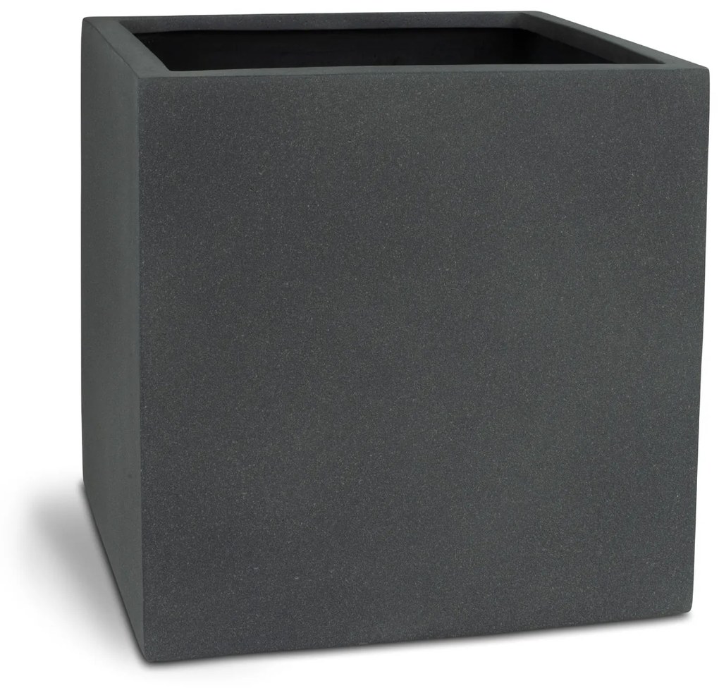 Polystone Square květináč Grey Rozměry: 50 cm šířka x 50 cm hloubka x 50 cm výška