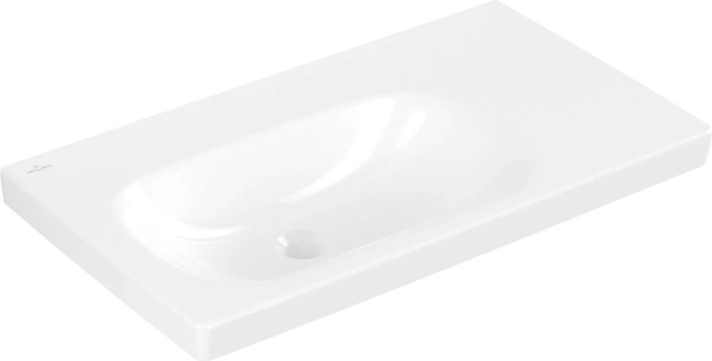 Villeroy & Boch Skyla - Umyvadlo 80x46 cm, bez přepadu, bez otvoru pro baterii, CeramicPlus, Stone White 5A52L4RW