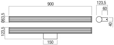 Redo group Redo Dizzy, koupelnové nástěnné svítidlo, LED 18W 3000/4000K, černá, délka 90cm, IP44