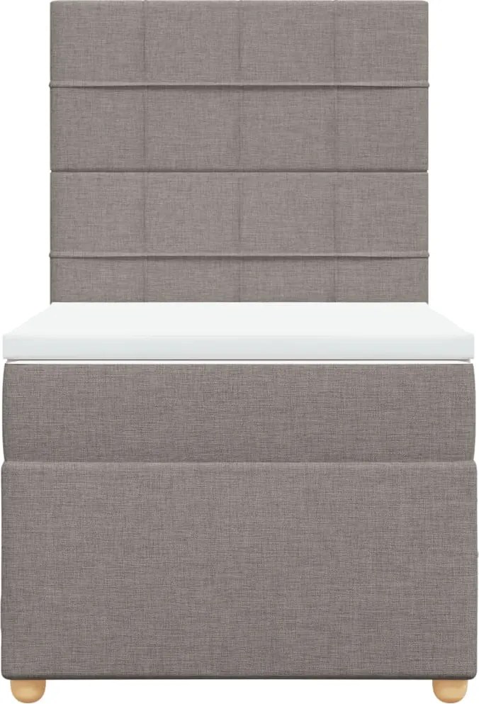 Box spring postel s matrací taupe 90x190 cm textil 3293439